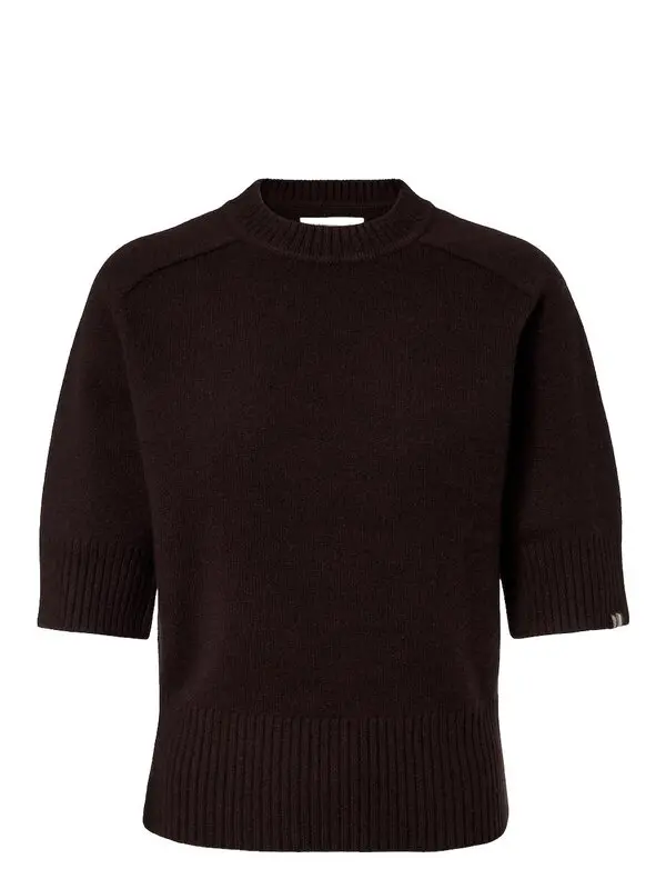 EXTREME CASHMERE X Lauren Knitted Cashmere-blend Top - Brown