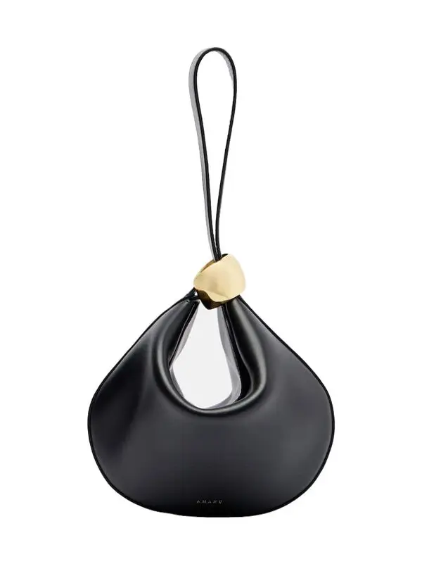 AMANU Zambia Leather Clutch - Black