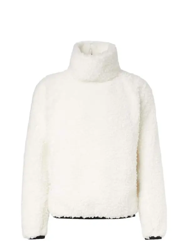 Moncler Turtleneck Teddy Sweatshirt - White