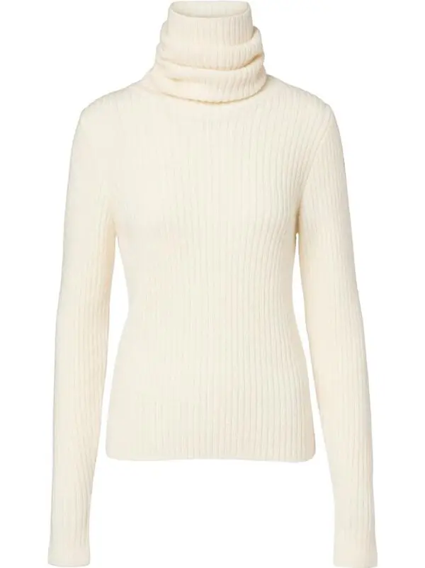Moncler Wool And Mohair-blend Turtleneck Sweater - White