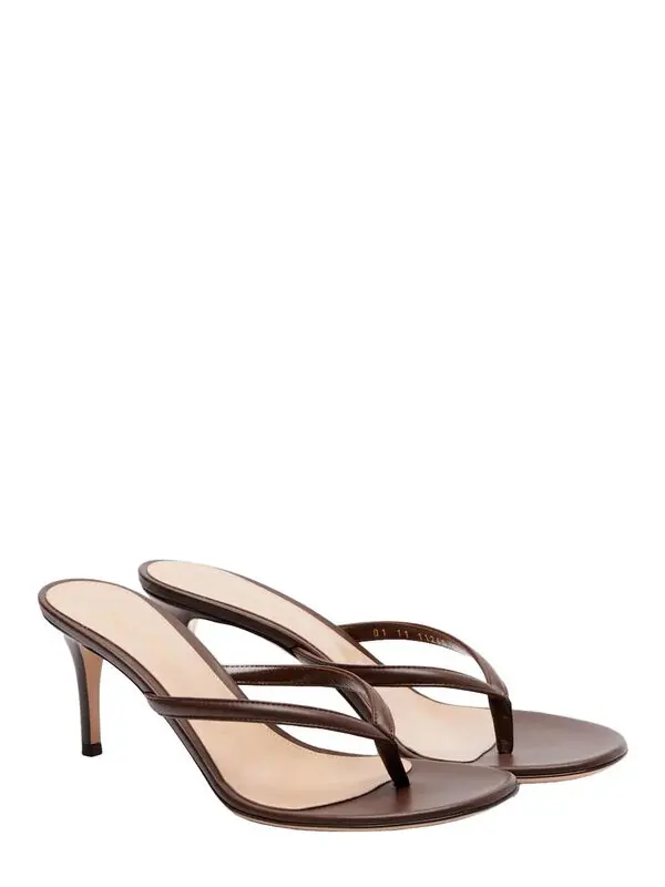GIANVITO ROSSI Calypso 70 Leather Sandals - Brown