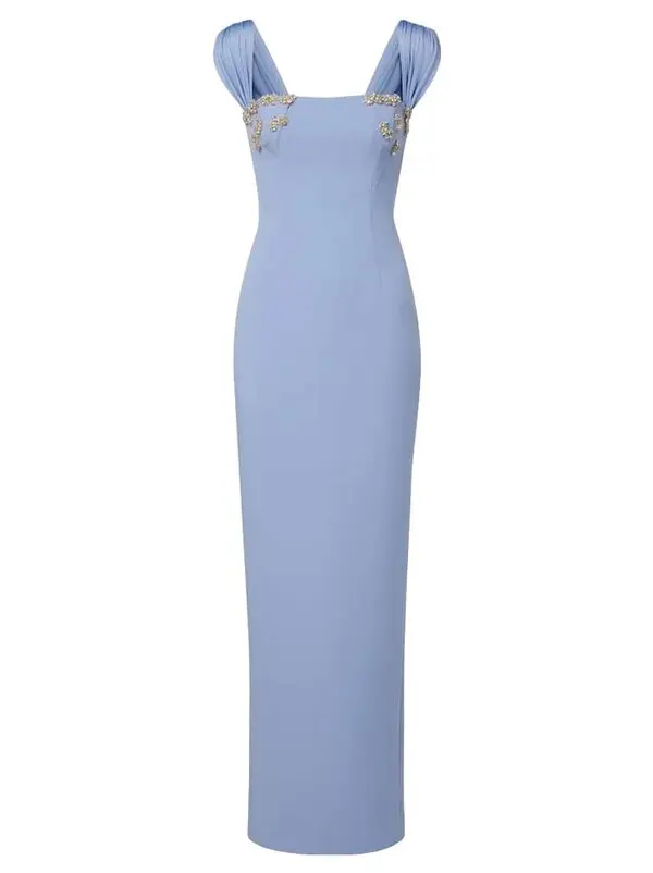 Rachel Gilbert Malia Embellished Gown - Blue