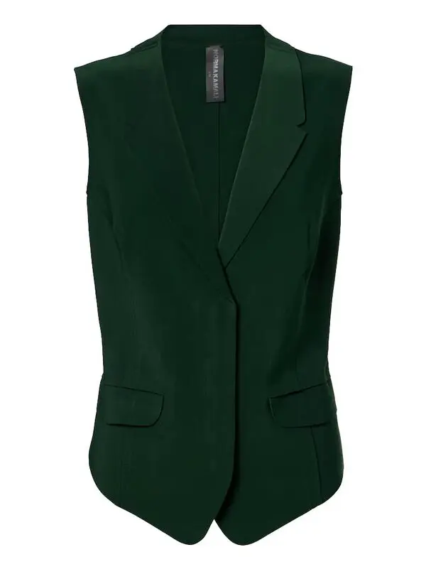 Norma Kamali Crêpe Vest - Green
