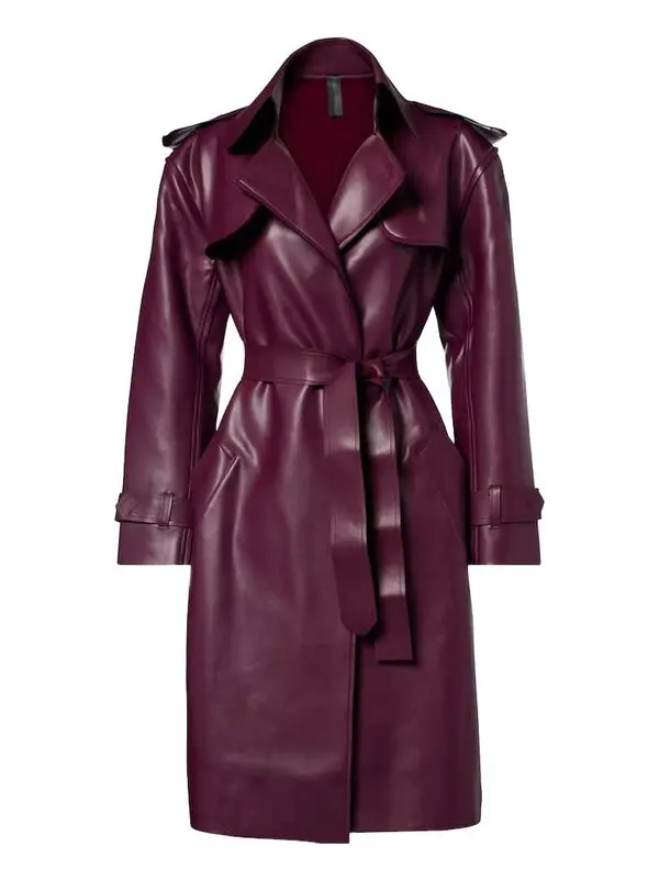 Norma Kamali Belted Trench Coat - Purple