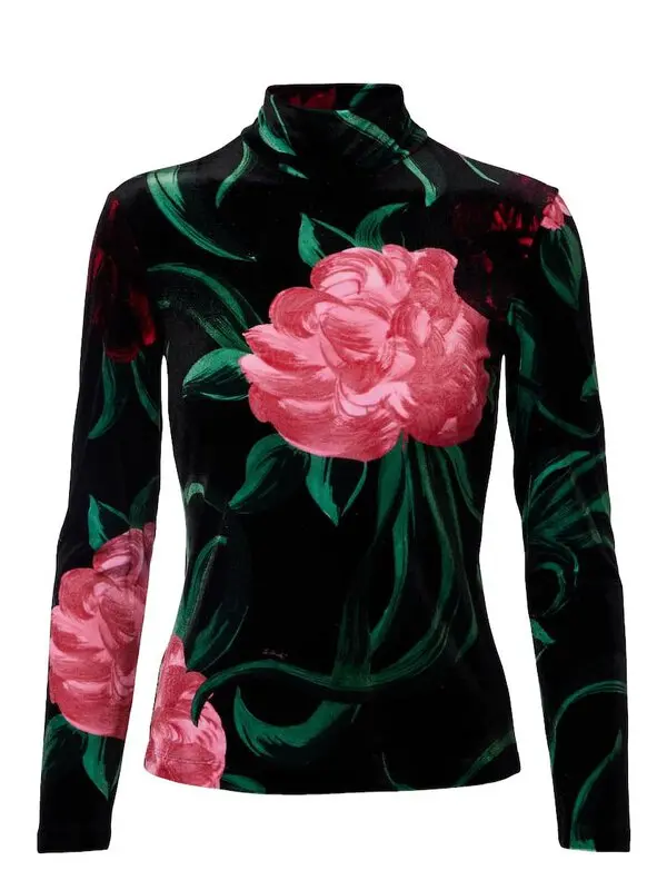 La DoubleJ Floral Turtleneck Top - Multicoloured