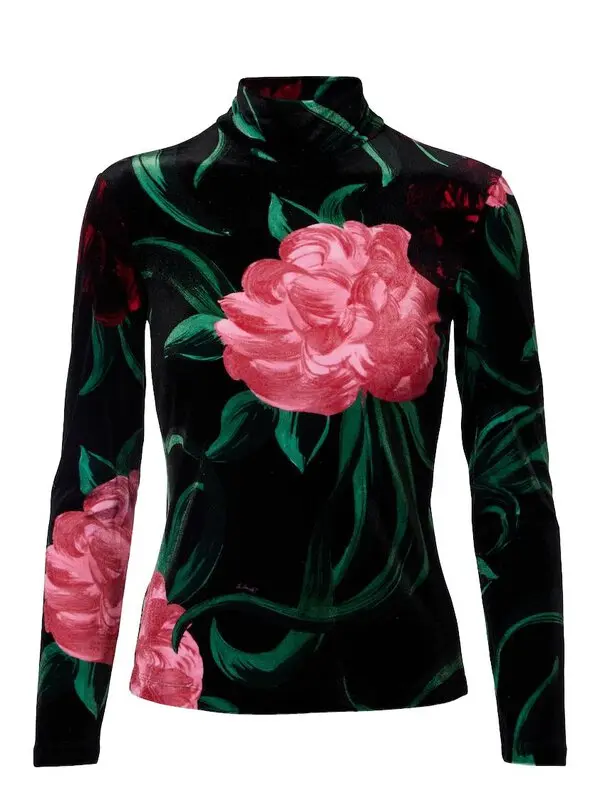 La DoubleJ Floral Turtleneck Top - Multicoloured