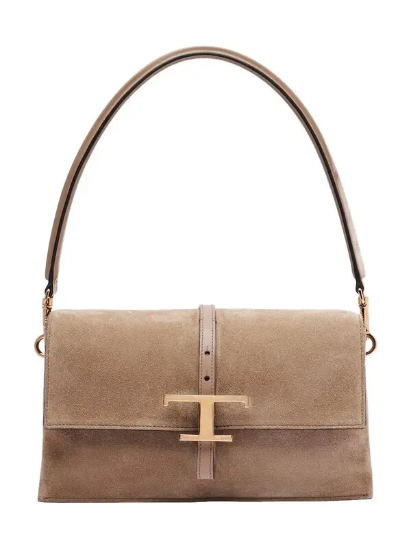 TOD'S T Timeless Mini Shoulder Bag - Brown