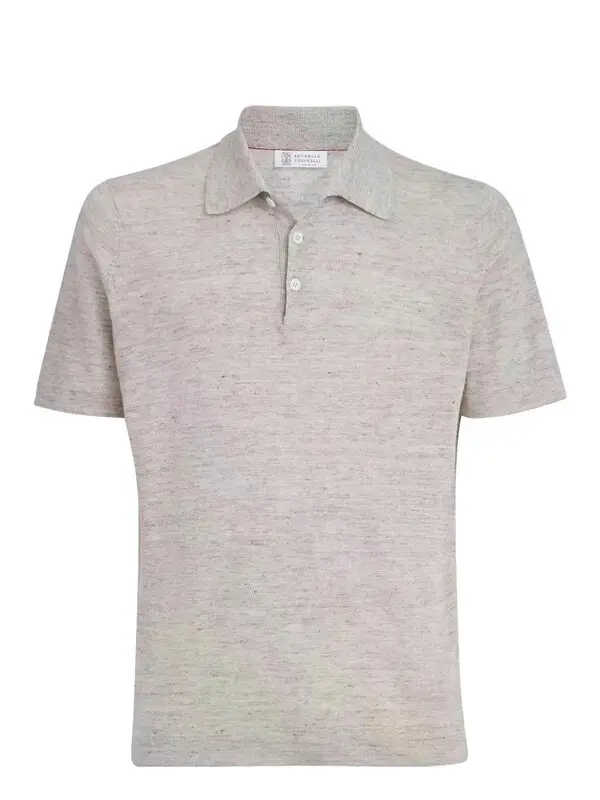 Brunello Cucinelli Short-sleeves Knit Polo Shirt - Neutrals
