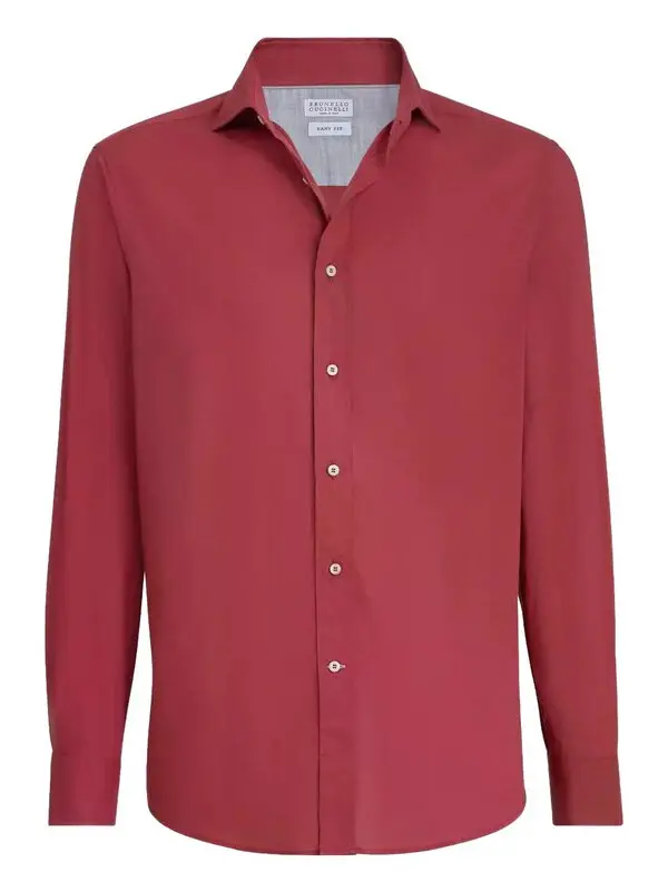 Brunello Cucinelli Cotton Shirt - Red