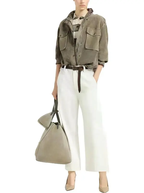 Brunello Cucinelli Striped-pattern Polo Shirt - Neutrals