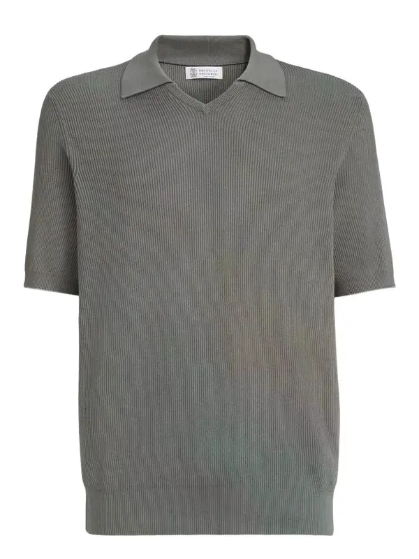 Brunello Cucinelli V-neck Short-sleeve T-shirt - Grey