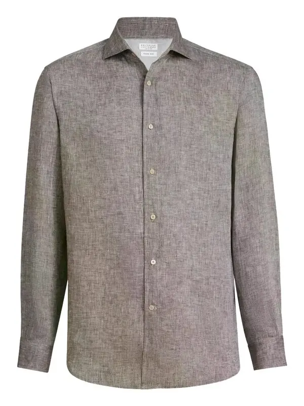 Brunello Cucinelli Linen Shirt - Brown