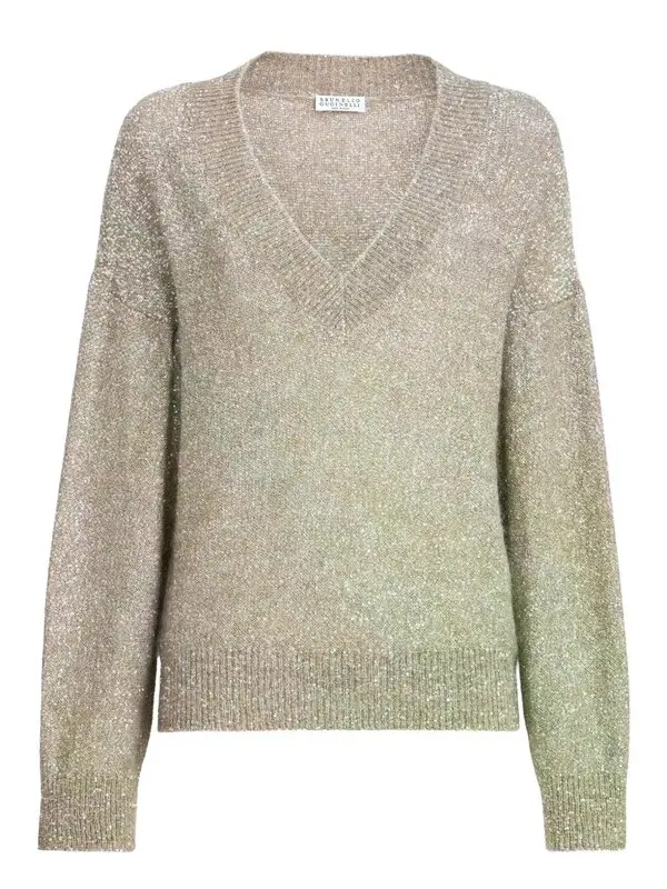 Brunello Cucinelli V-neck Sweater - Neutrals