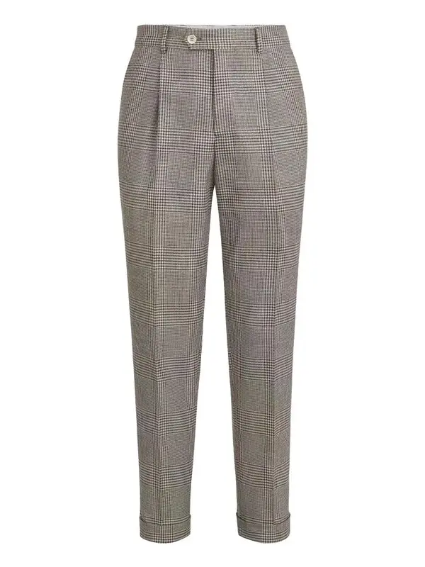 Brunello Cucinelli Check Trousers - Brown