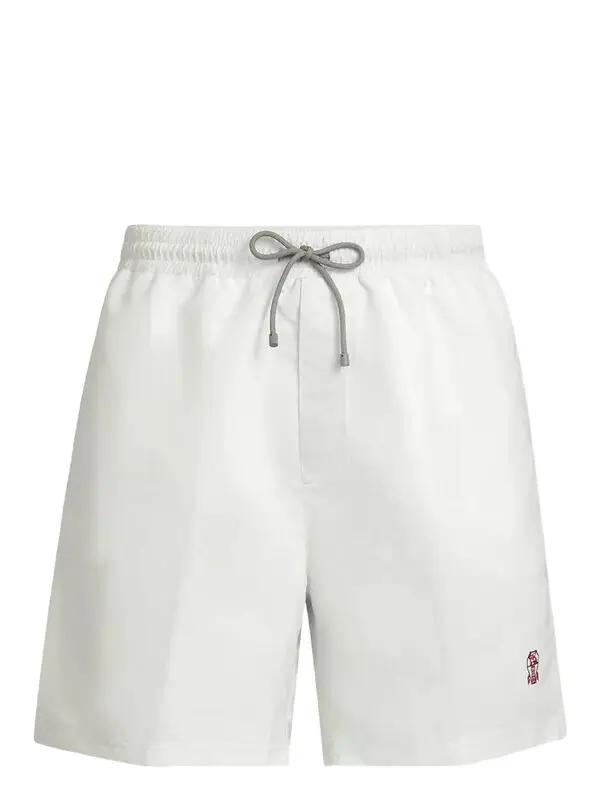 Brunello Cucinelli Drawstring Swim Shorts - White