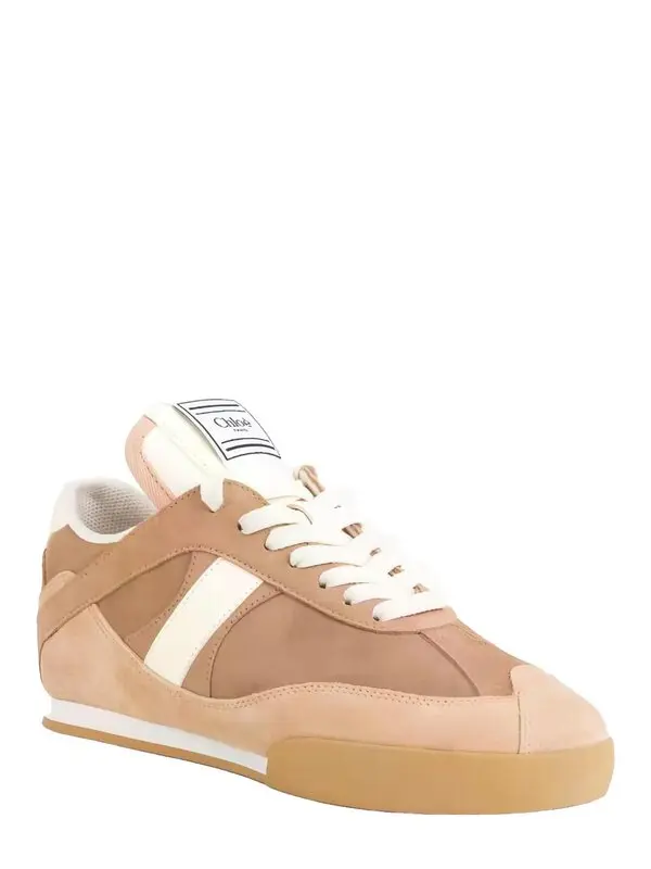 Chloé Logo-patch Sneakers - Neutrals