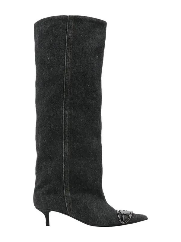 DIESEL® D-venus Boots With Logo Detail - Blue