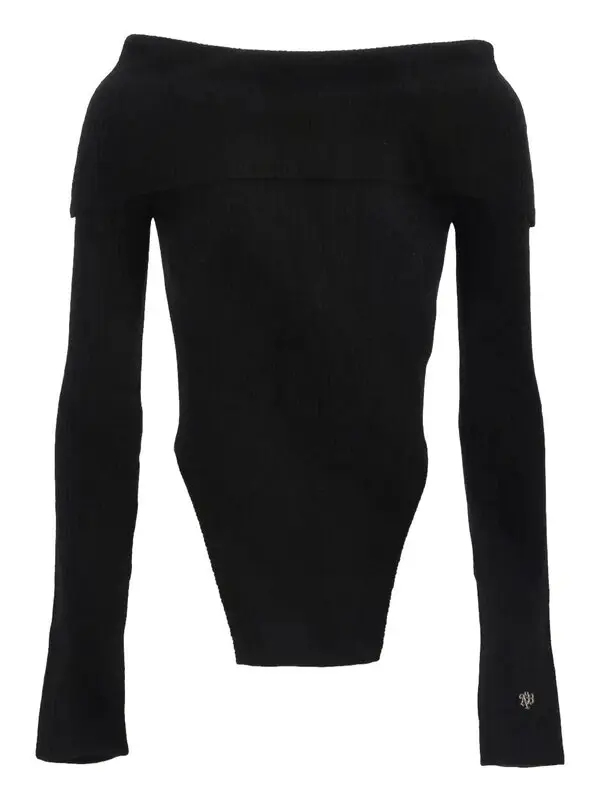 ANIYE BY Off-shoulder Long-sleeved Top - Black