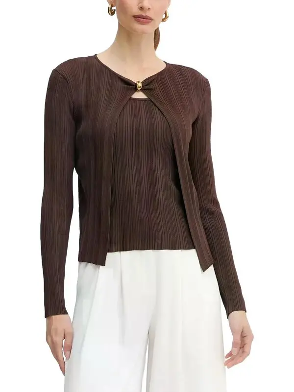 Guess Kathleen Ribbed Sweater Set - Brown