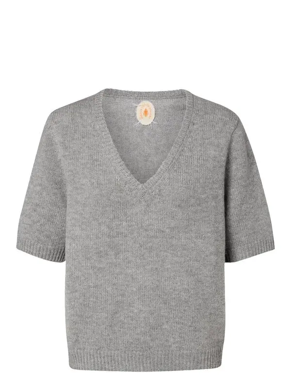 Jardin Des Orangers Wool And Cashmere V-neck Sweater - Grey