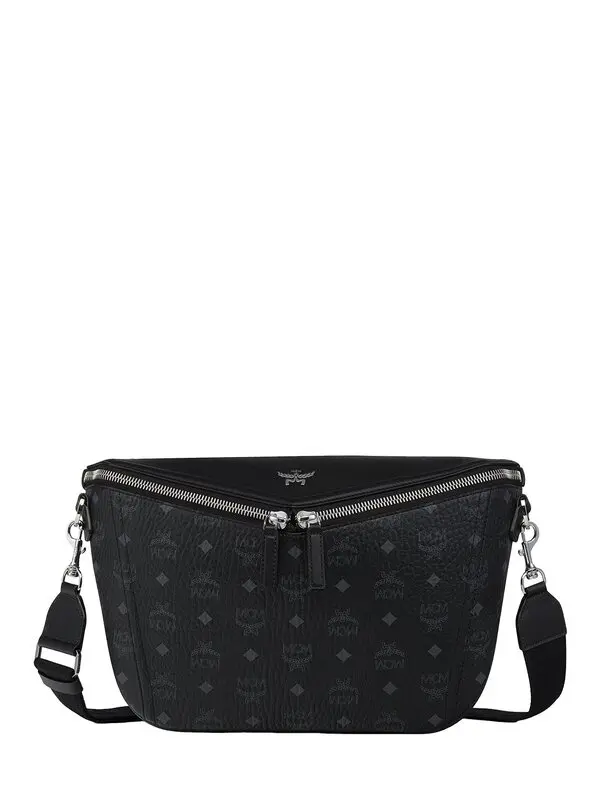 Mcm Diamant 3d Crossbody - Black