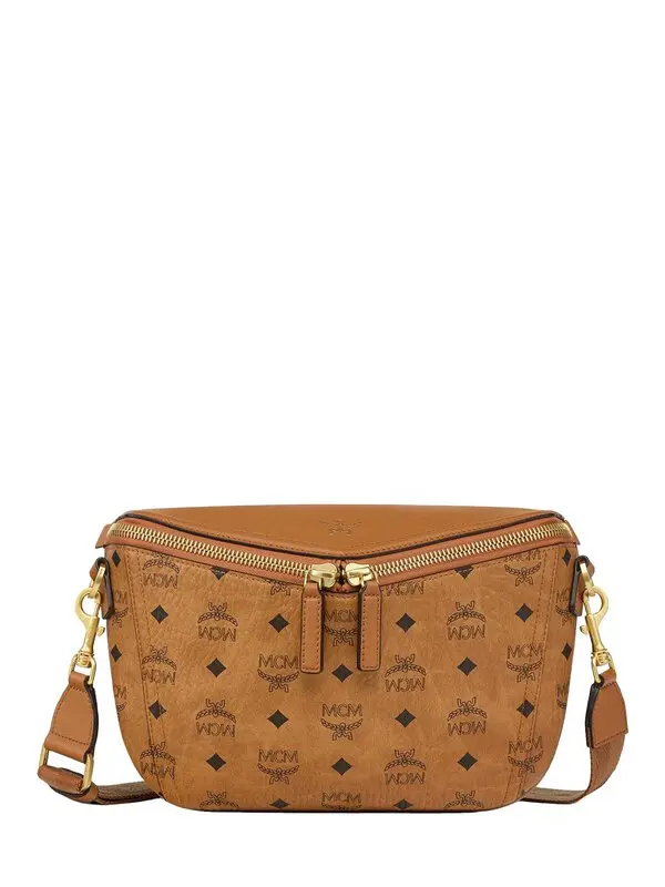 Mcm Diamant 3d Crossbody - Cognac