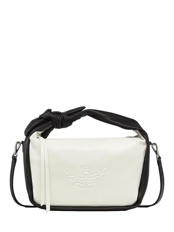 Mcm Aren Shoulder Bag - Black And White