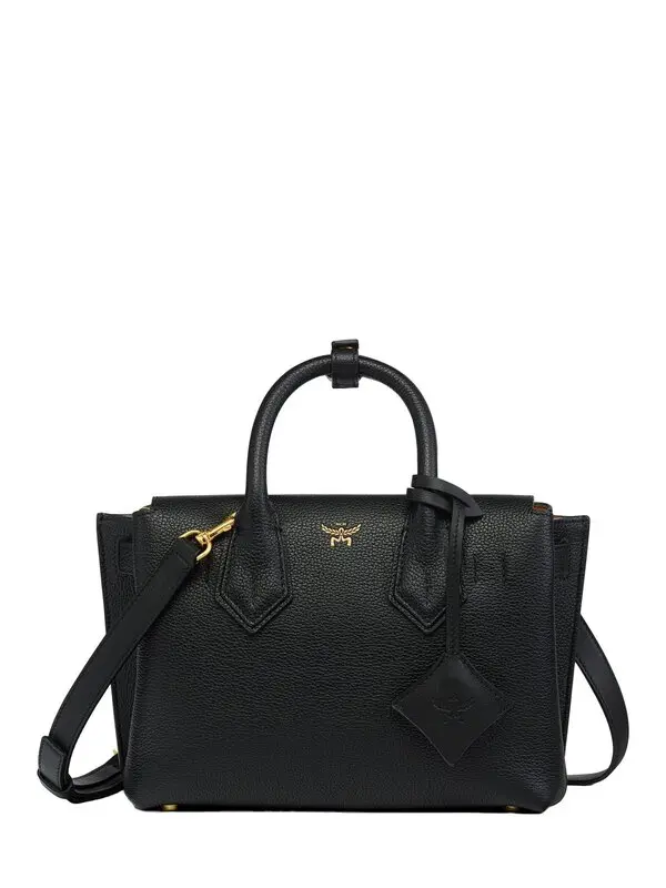 Mcm Milla Tote In Spanish Embossed Leather - Black