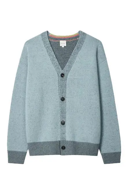Paul Smith Light Lambswool Cardigan - Blue