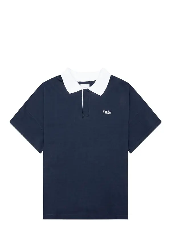 Rhude Pique Polo - Blue