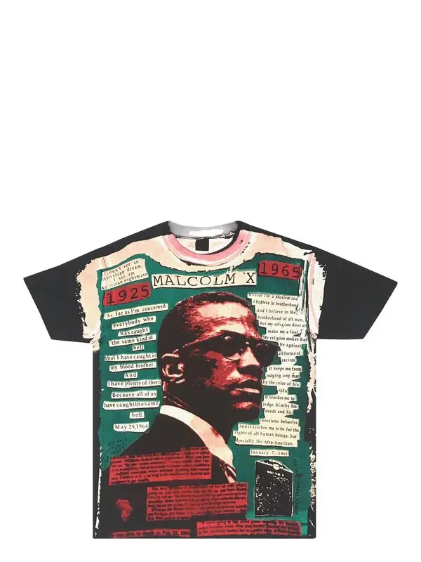 Vintage Mosquitohead Malcolm X T-shirt - Black