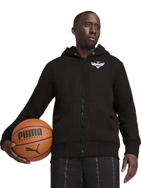 PUMA Melo Iridescent Basketball Fleece Hoodie - Black