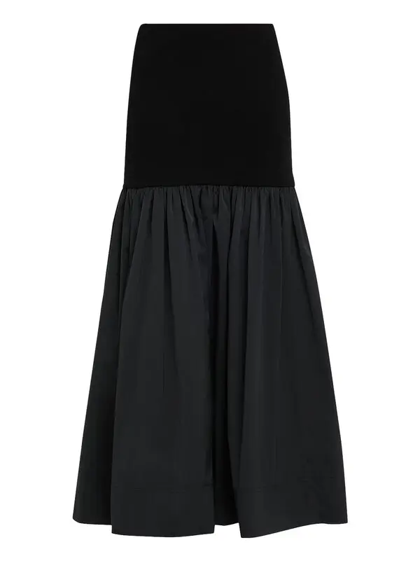 A.L.C. Cami Merino Combo Maxi Skirt - Black/navy