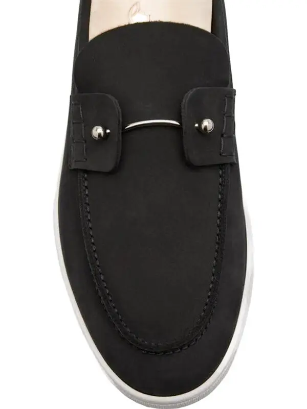 CHRISTIAN LOUBOUTIN Chambeliboat Nubuck Loafers - Black