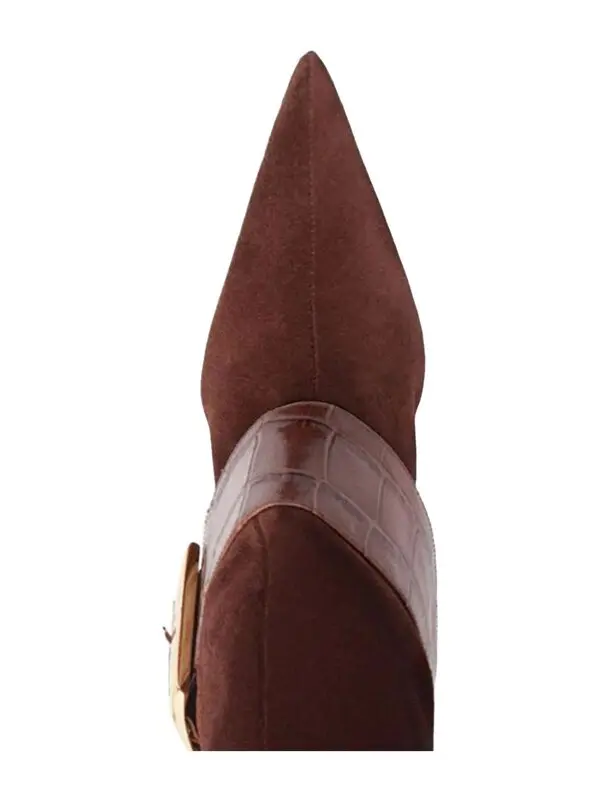 Schutz Beatrix Suede Knee-high Boots - Root Brown