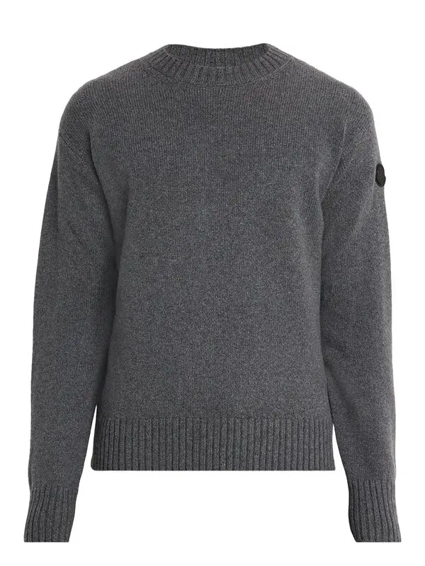 Moncler Wool And Cashmere Crewneck Sweater - Brown