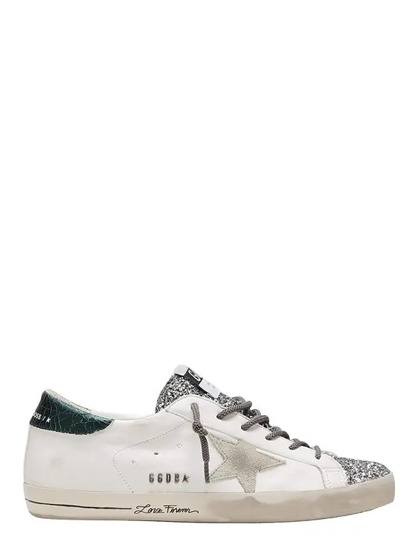 Golden Goose Super-star Mixed Leather Low-top Sneakers - Cream/silver/ice/grey