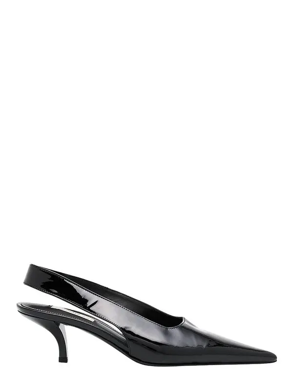 TOTEME Patent Leather Slingback Pumps - Black