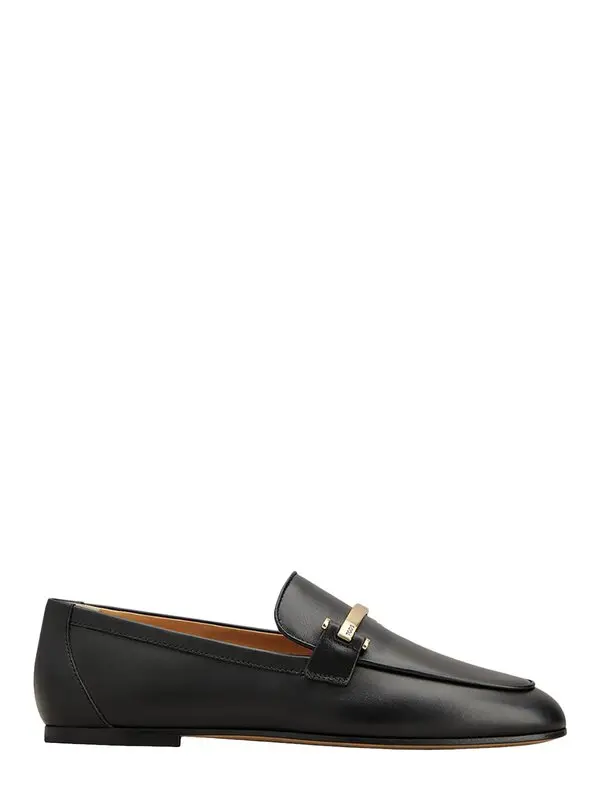 TOD'S Leather Bar Loafers - Black
