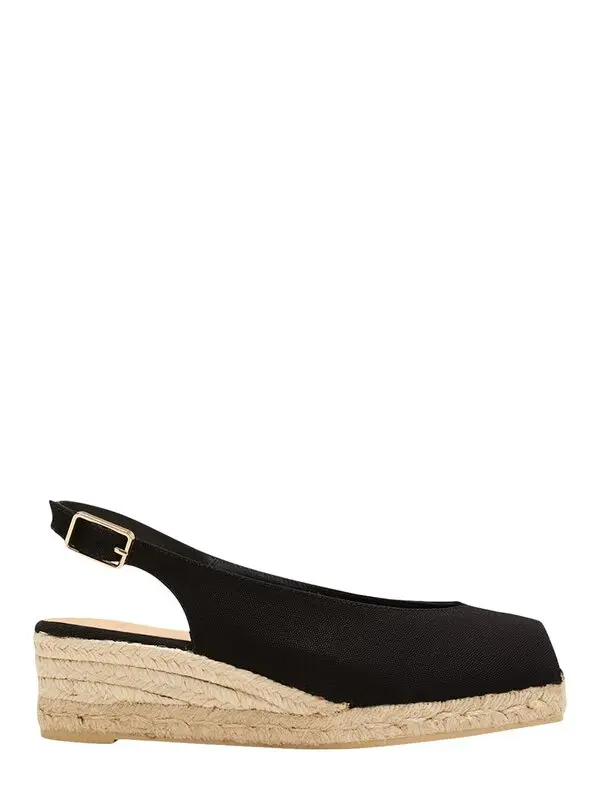 CastaÑer Dosalia Canvas Wedge Espadrilles - Negro