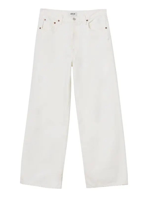 AGOLDE Low-rise Wide Leg Jeans - White