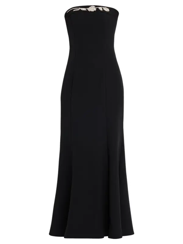 Shoshanna Phillippa Embellished Strapless Gown - Jet
