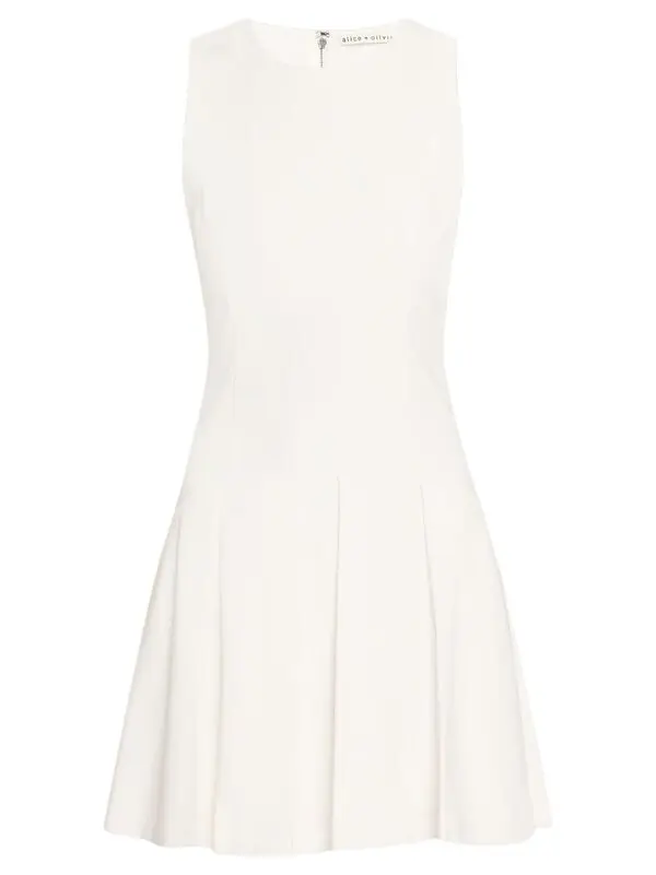 Alice + Olivia Adley Drop-waist Mini Dress - White