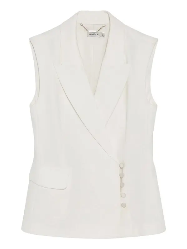Simkhai Valarie Blazer Vest - Ivory