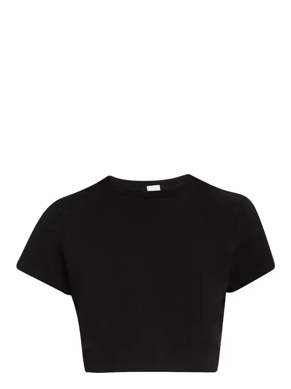RE/DONE Cropped Micro Tee - Black