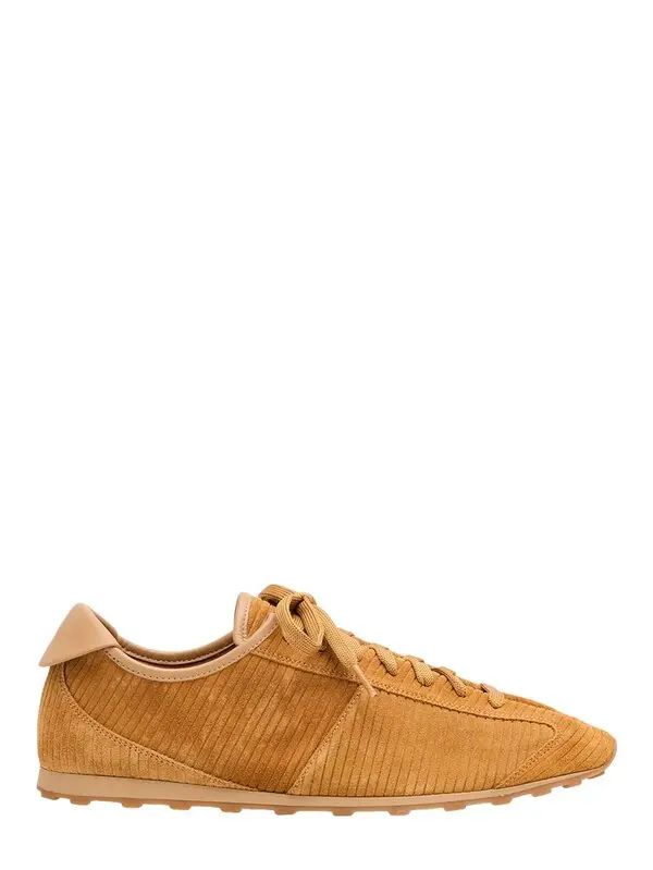 Jacquemus Les Tennis Stripe Suede Low-top Sneakers - Camel