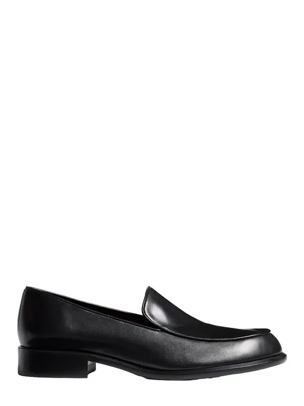 Khaite Miles Leather Loafer - Black