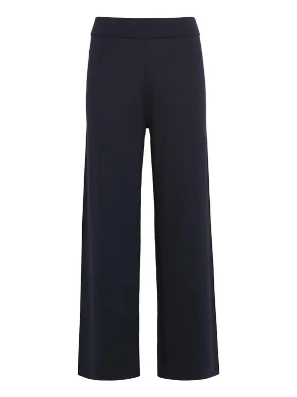 Falke Merino Wool Wide-leg Trousers - Navy