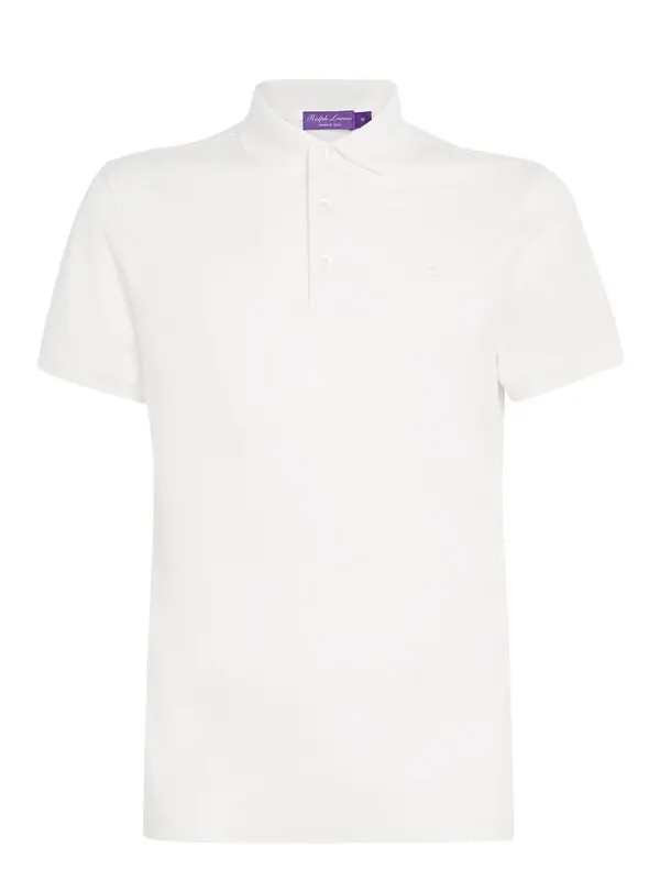 Ralph Lauren Purple Label Cotton Piqué Polo Shirt - White