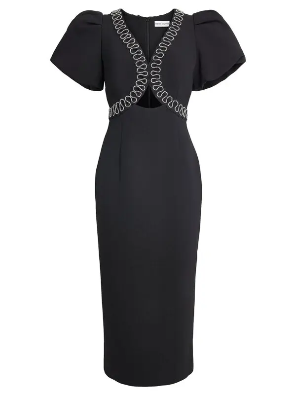 Rebecca Vallance Embellished Nyx Midi Dress - Black